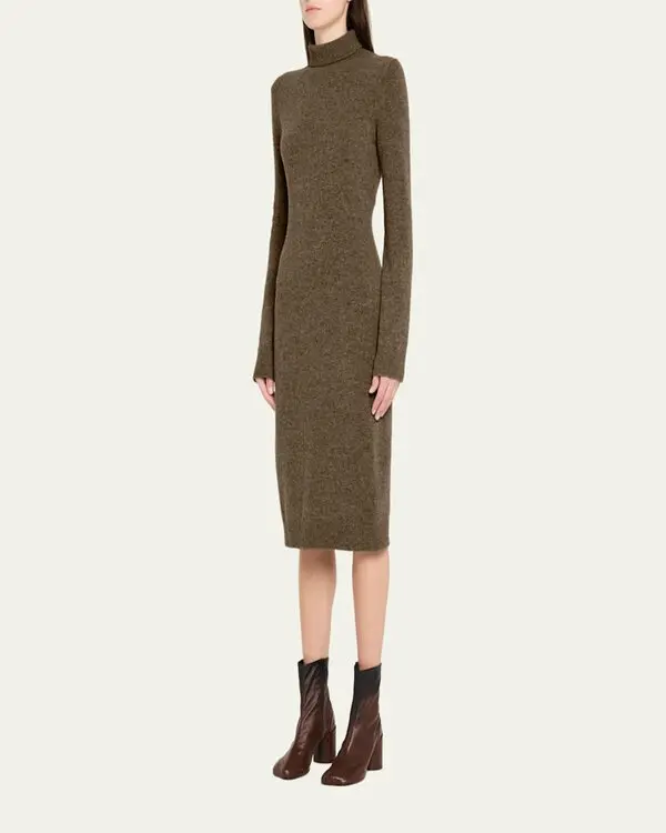 MAISON MARGIELA Wool-blend Turtleneck Midi Dress