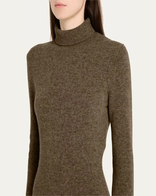 MAISON MARGIELA Wool-blend Turtleneck Midi Dress