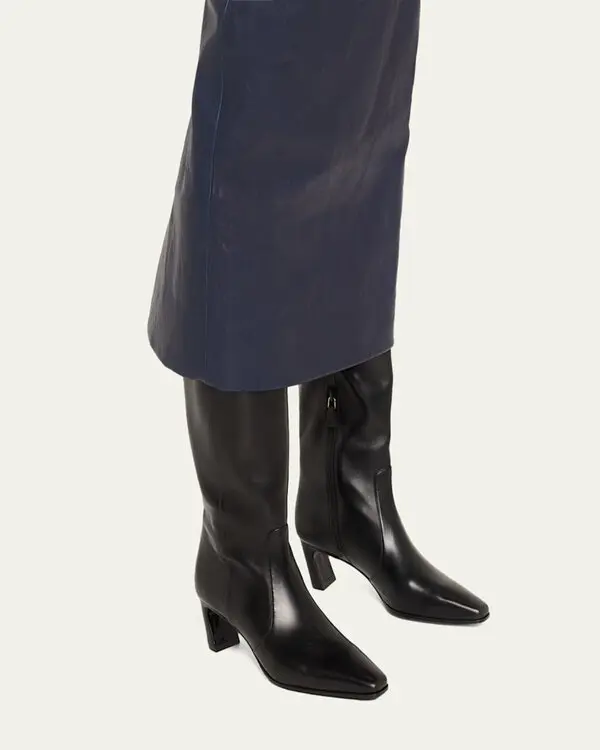 STUART WEITZMAN Stassi Leather Knee-high Boots