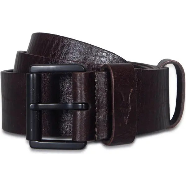 ALLSAINTS Milled Leather Belt - Bitter Brown
