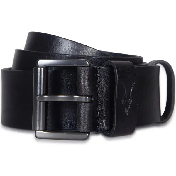 ALLSAINTS Milled Leather Belt - Black