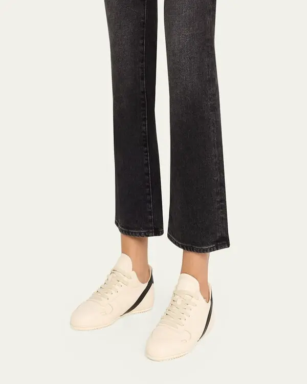Rick Owens Minimal Leather Low-top Sneakers