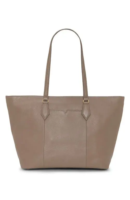 Vince Camuto Leather Tote Bag - Dark Beige