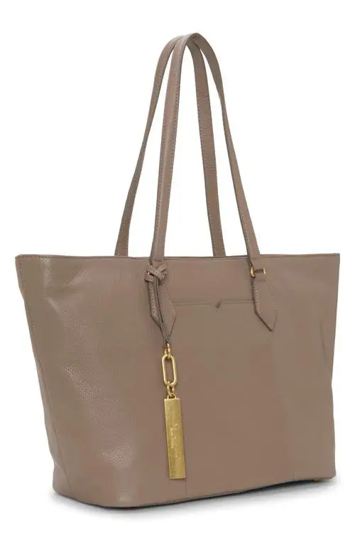 Vince Camuto Leather Tote Bag - Dark Beige