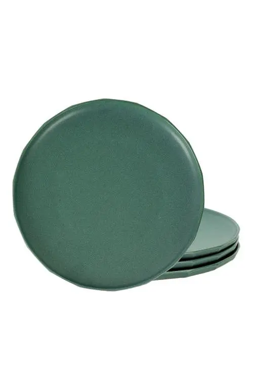 STONE + LAIN Rio Stoneware 4-piece Dinner Plate Set - Green