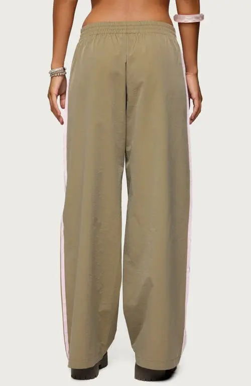 EDIKTED Annabella Low Rise Track Pants - Olive