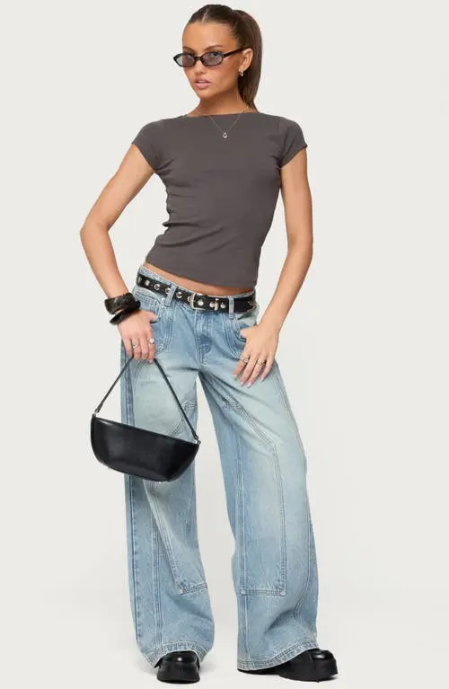 EDIKTED Dema Low-rise Wide Leg Jeans