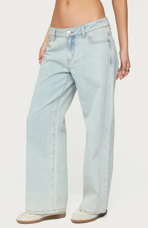 EDIKTED Bow Pocket Low-rise Wide-leg Jeans