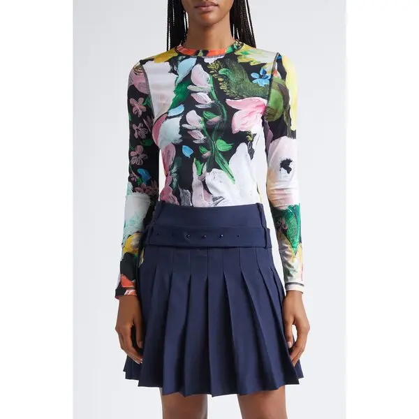 Stine Goya Floral Print Jersey Top - Flowers Under The Sun