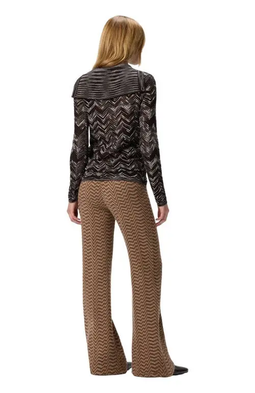 Missoni High-neck Chevron-patterned Sweater