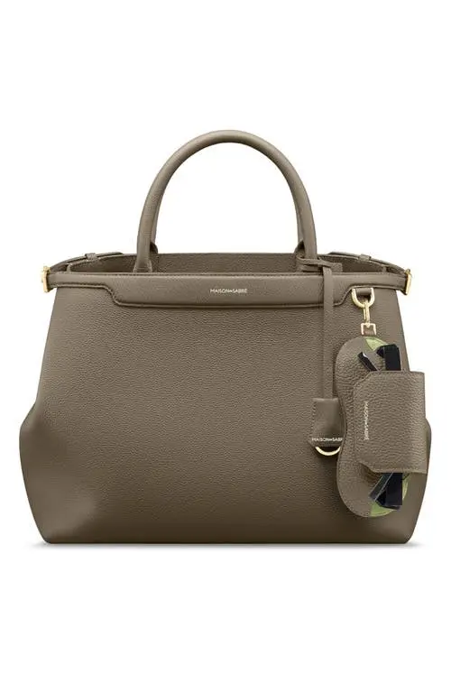 MAISON DE SABRE Leather Sunglasses Case - Cashmere Matcha