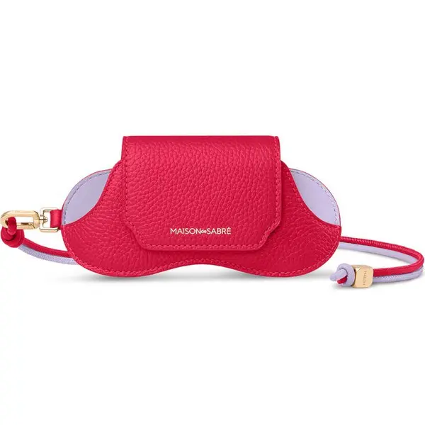 MAISON DE SABRE Leather Sunglasses Case - Fuchsia Lavender
