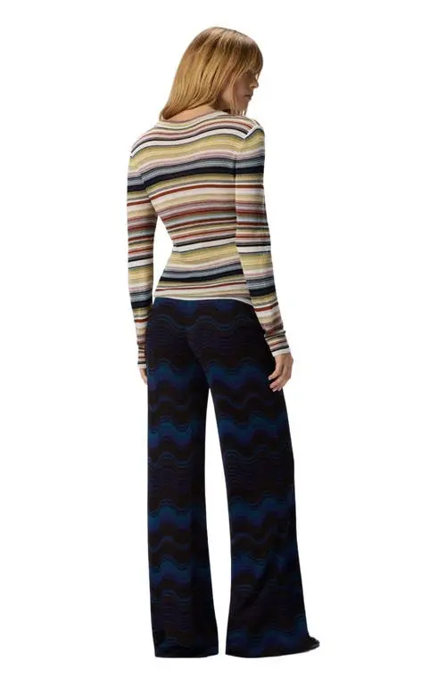 Missoni Wave Pattern Palazzo Trousers