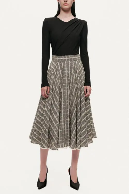 NOCTURNE Frill-trimmed Ruffle Midi Skirt