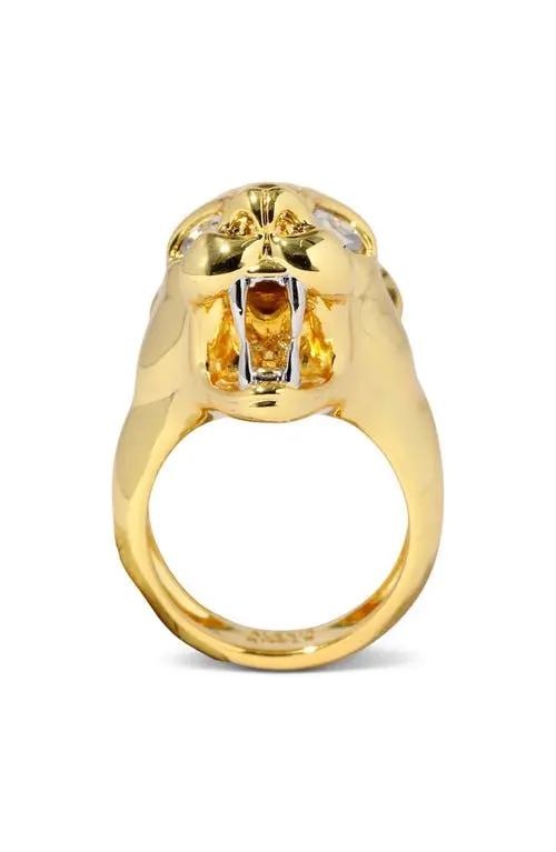 Alexis Bittar Panther Visage Cocktail Ring