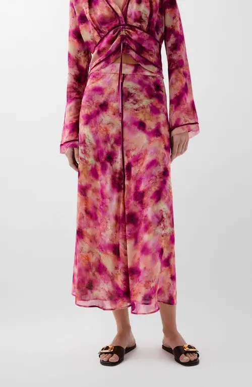 SCALPERS Tie Dye Printed Midi Skirt