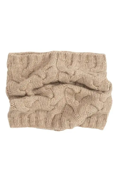Echo Cable Knit Snood - Farro Heather
