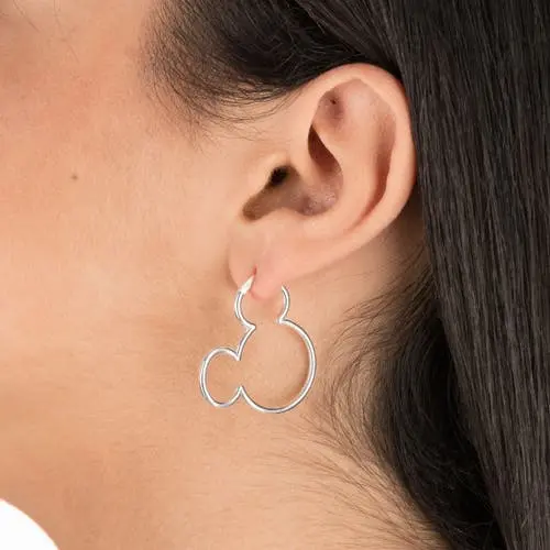 Disney Mickey Mouse Outline Hoop Earrings