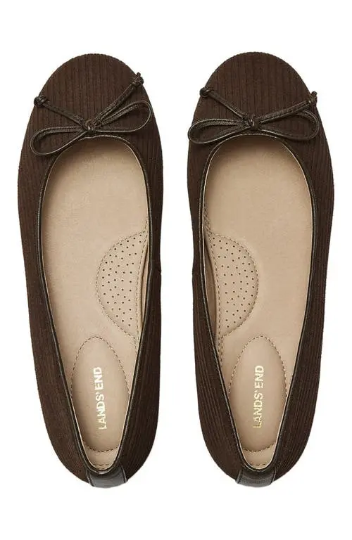 LANDS' END Corduroy Ballet Flats
