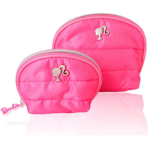 BARBIE Quilted Makeup Bag Set - Pink