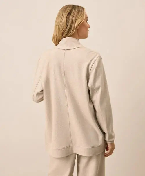PACT Airplane Drape Cardigan - Flax Heather