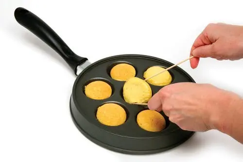 NORPRO Stuffed Aebleskiver Pancake Pan With 2.25-inch Cavities