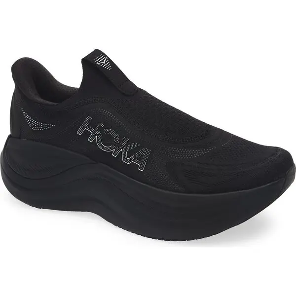 HOKA® Skyward Laceless Recovery Sneakers - Black/black