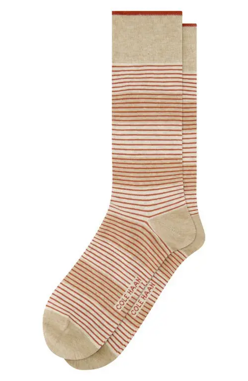 Cole Haan Striped Dress Socks - Tan