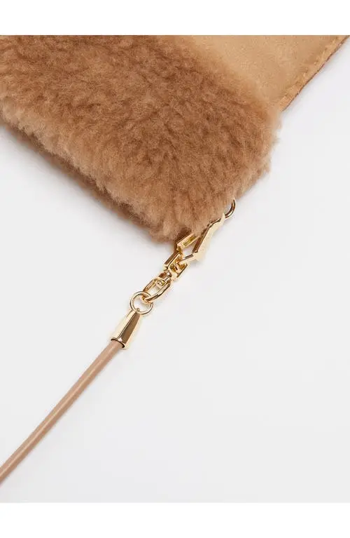 Max Mara Faux Fur Lined Mittens - Camel