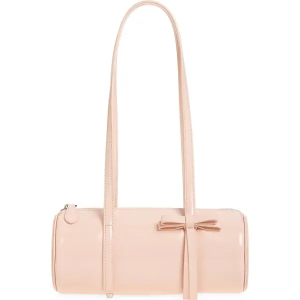 Sandy Liang Leather Pencil Case Handbag - Pale Pink