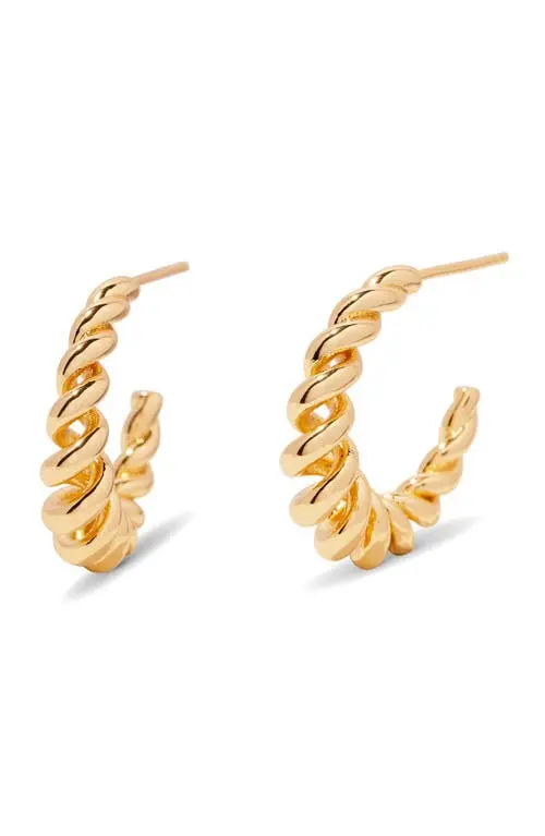 BROOK & YORK Calla Spiral Hoop Earrings - Gold