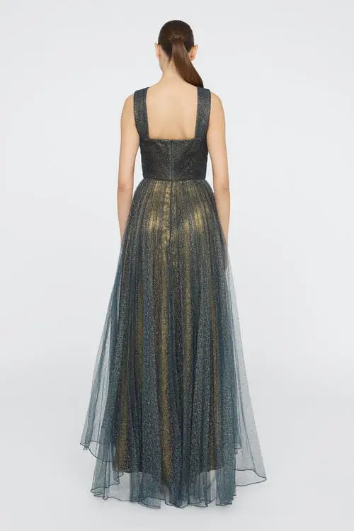 Theia Linda Halter Neck Gown