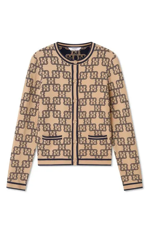 LK BENNETT Odette Logo Monogram Cardigan