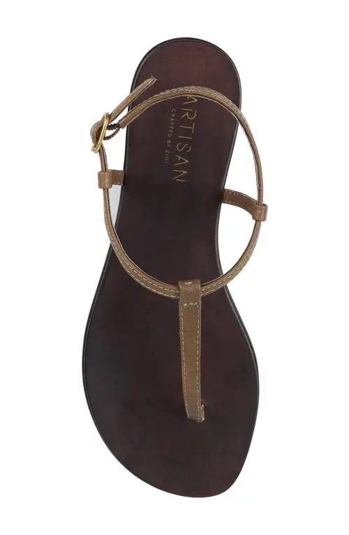 ARTISAN CRAFTED BY ZIGI Ankle Strap Leather Sandal - Taupe Leather
