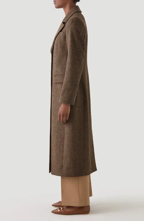 LK BENNETT Dakota Checked Wool-blend Coat