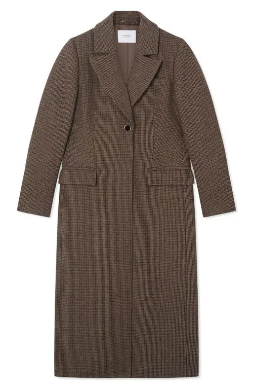 LK BENNETT Dakota Checked Wool-blend Coat