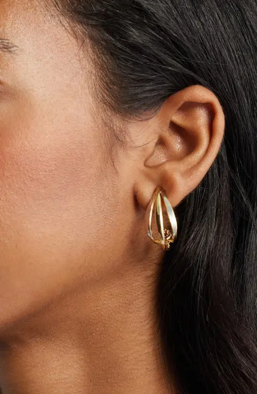KENNETH JAY LANE Two-tone Hoop Earrings