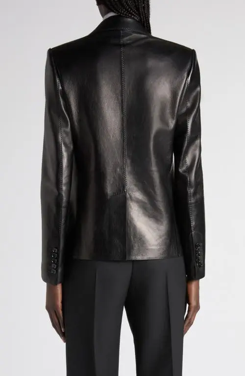 TOM FORD Single Breasted Leather Blazer