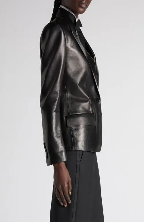 TOM FORD Single Breasted Leather Blazer