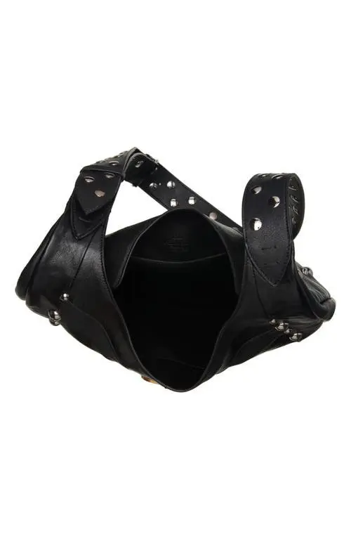 Valentino Garavani Small Patchwork Leather Hobo Bag - Nero