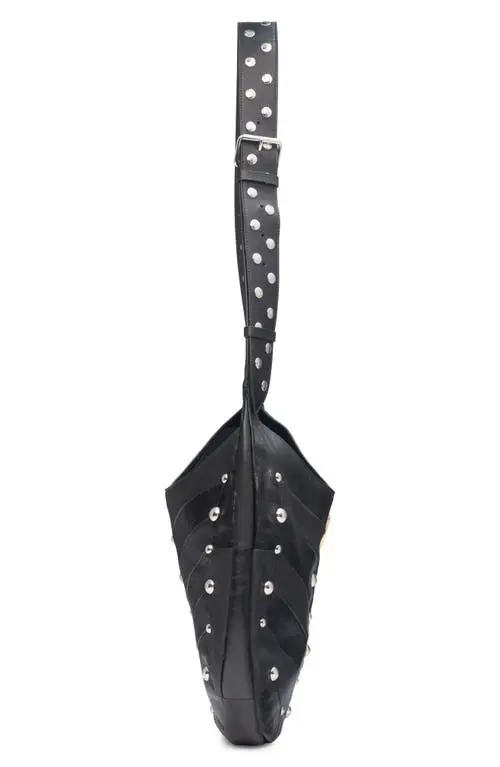 Valentino Garavani Small Patchwork Leather Hobo Bag - Nero