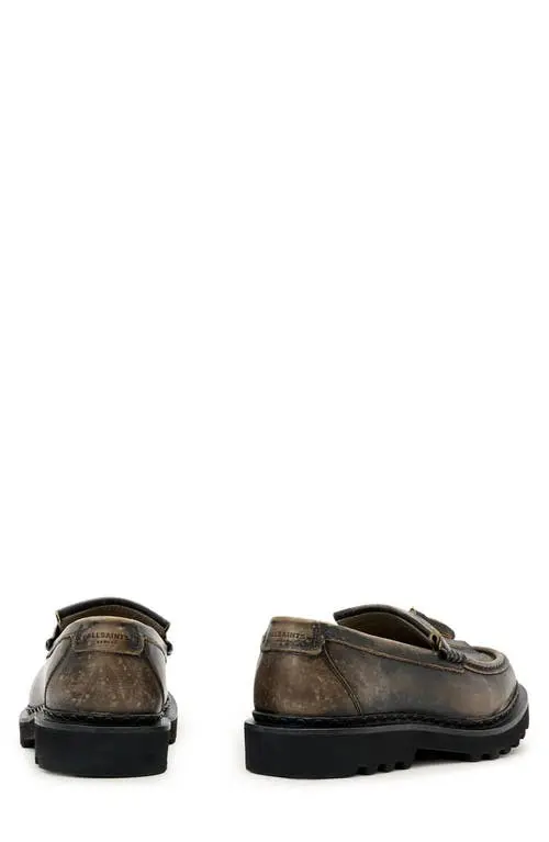 ALLSAINTS Skiff Tassel Loafer - Washed Black