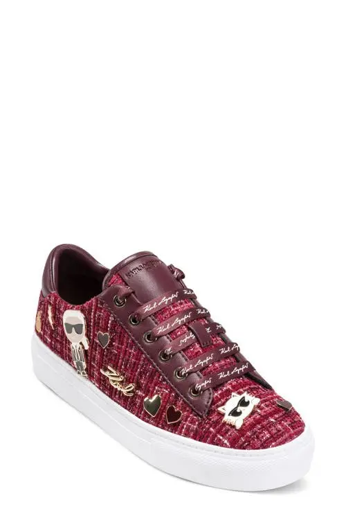 Karl Lagerfeld Paris Cate Pin Logo Low Top Sneaker