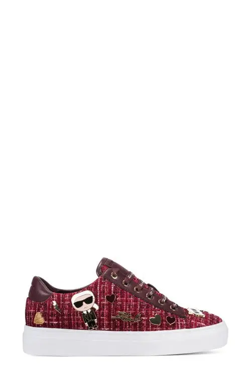 Karl Lagerfeld Paris Cate Pin Logo Low Top Sneaker