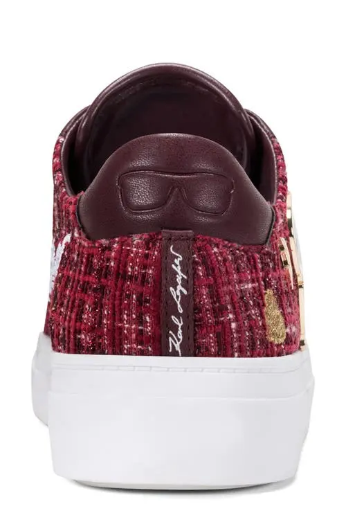 Karl Lagerfeld Paris Cate Pin Logo Low Top Sneaker