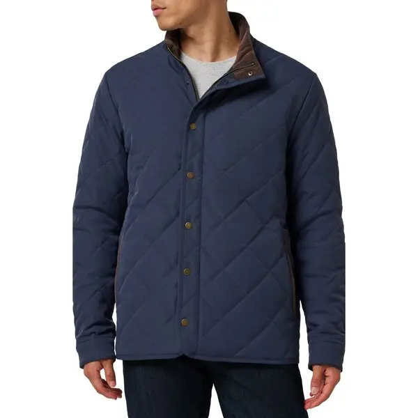 Travis Mathew Highlander Quilted Twill Jacket - Blue Nights