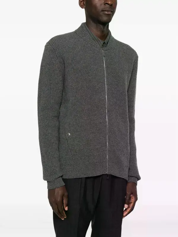 ZANONE Ribbed Zip-up Cardigan