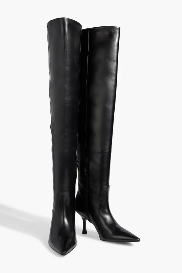 STUART WEITZMAN Over-the-knee Leather Boots - Black