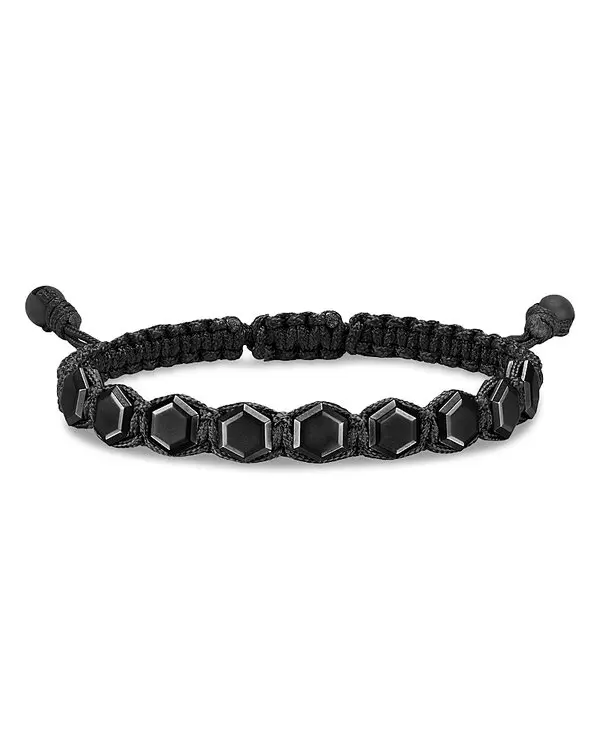 David Yurman Faceted Woven Bracelet - Black