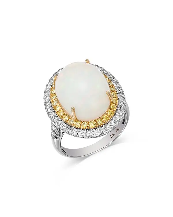 Bloomingdale'S Opal And Diamond Ring - White/gold